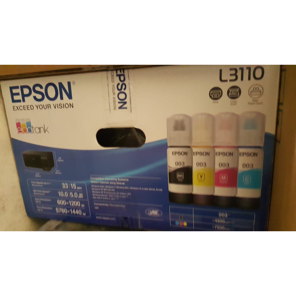 Jual Epson EcoTank L3110 All-in-One Ink Tank Printer Print Scan Copy ...