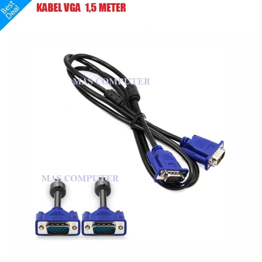 Jual STANDAR Kabel VGA 1.5Meter / Kabel VGA 1.5Meter / Kabel VGA TO VGA 1.5 Meter | Shopee Indonesia