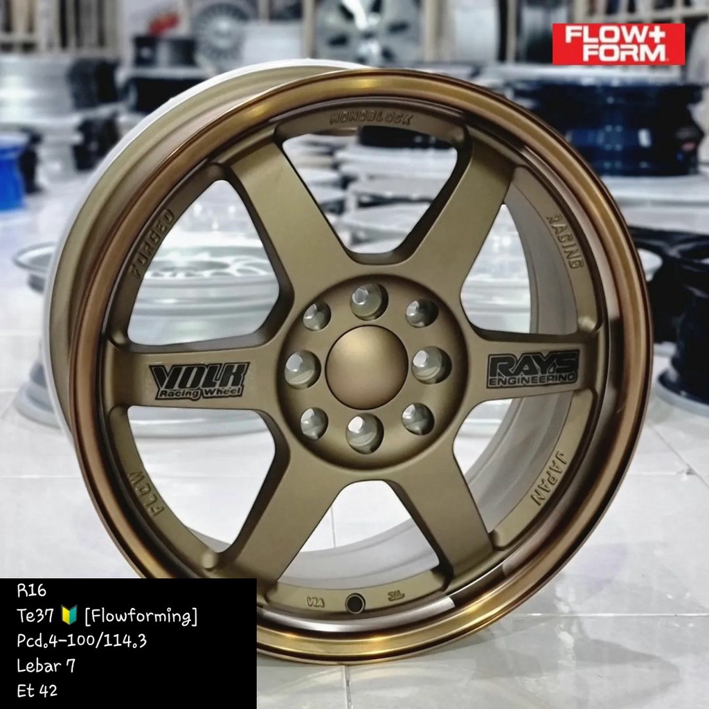 Jual velg mobil ring 16 rays te37 lebar 7 jazz yaris mobilio avanza xenia brio agya calya sigra ...