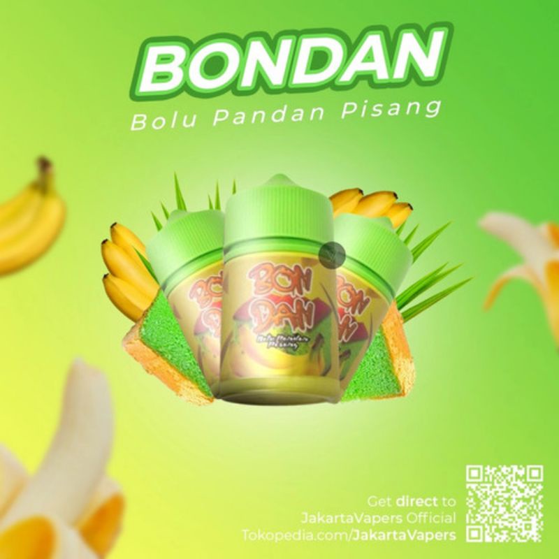 Jual Liquid Bondan V2 60ml - Bondan Bolu pandan pisang | Shopee Indonesia