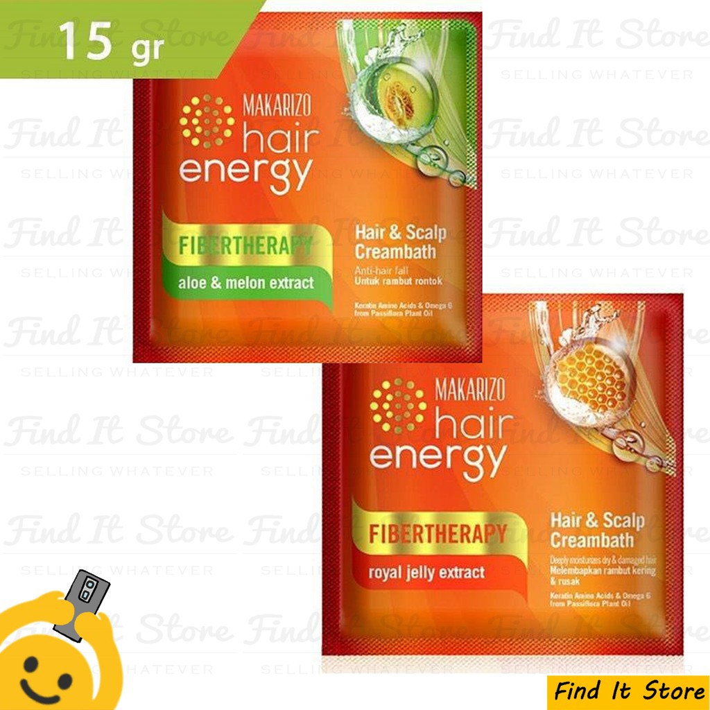 Jual Makarizo Hair Energy Hair & Scalp Creambath Fibertherapy 15gr ...