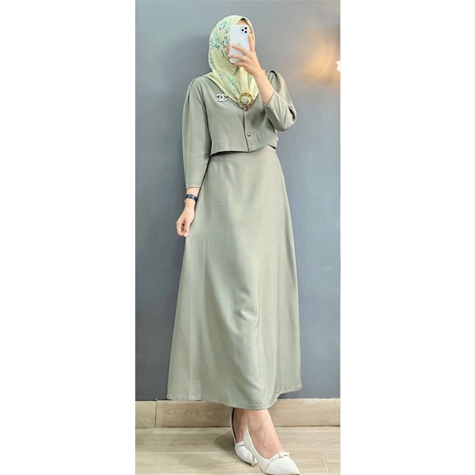 Jual Set Baju Muslim Wanita Remaja Modern Terbaru Kekinian 2023 Setelan ...
