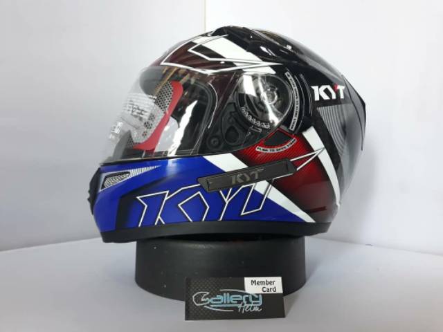Jual KYT K2 Rider Spotlight Black Blue / Helm Full Face / KYT Full Face ...