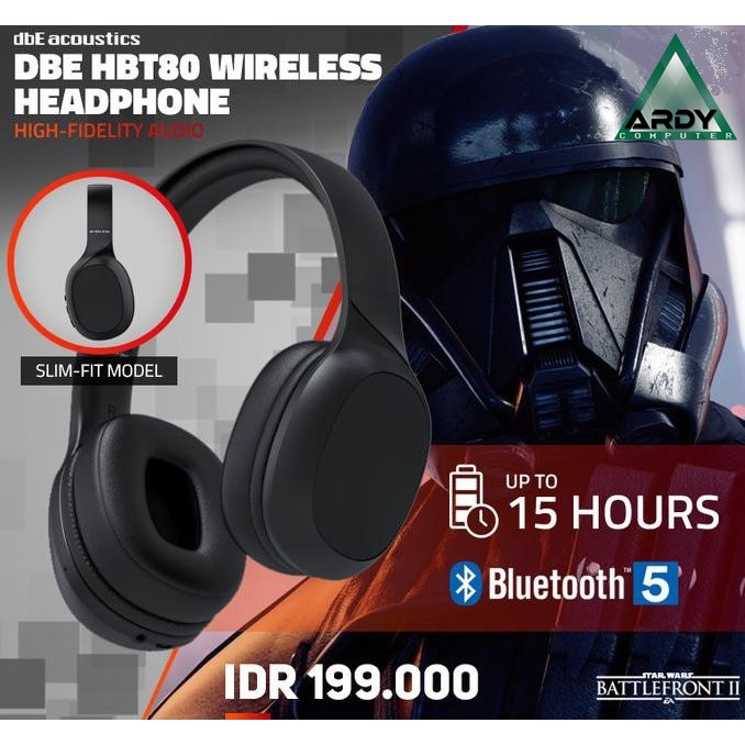 Jual dbE HBT80 Hifi Bluetooth Headphone - Black | Shopee Indonesia
