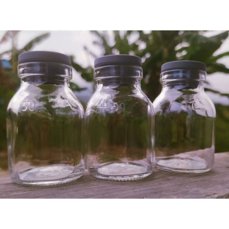 Jual Botol Vial 50ml / Botol Asi 50ml / Botol Kaca 50ml Tutup Karet ...