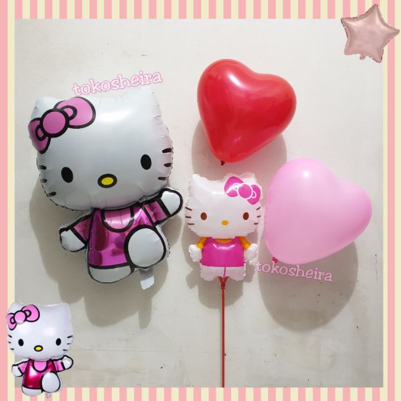 Jual Balon Hello Kitty Jumbo 60 cm Balon Stik HK Balon Foil Karakter ...