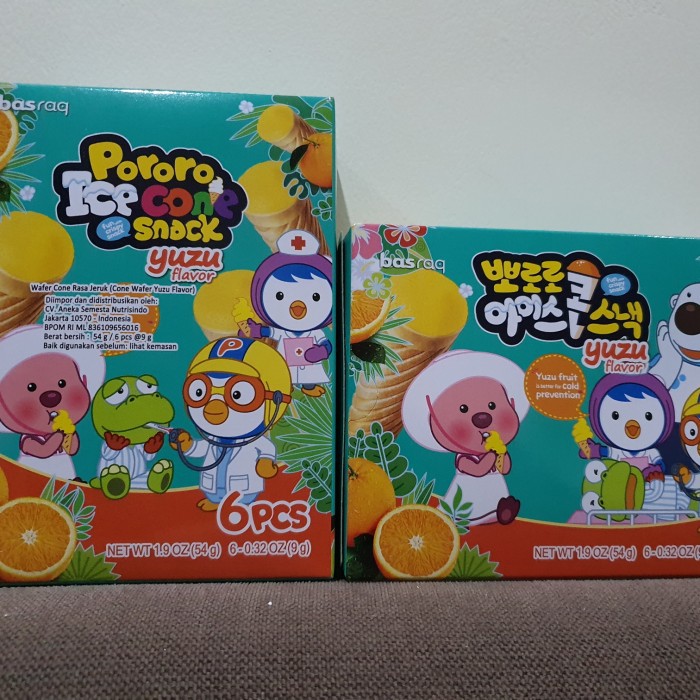 Jual Pororo Ice Cone Snack Korea / Biskuit Korea Bentuk Ice Cream Rasa ...