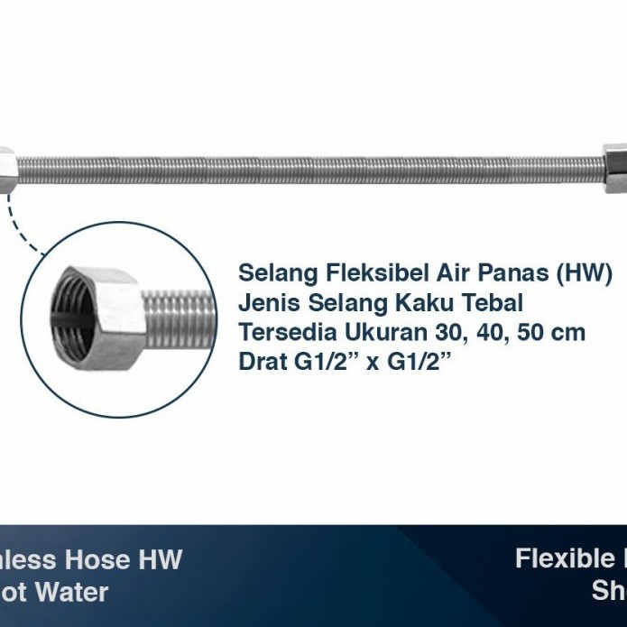 Jual Selang Flexible Kaku Air Panas Water Heater Flexible Hose 30 cm 1pcs Indonesia|Shopee Indonesia