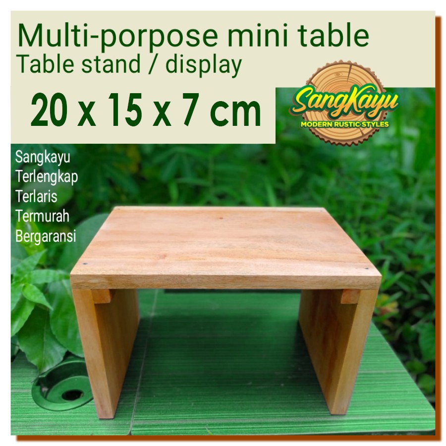 Jual Multi-purpose table stand display 20x15x7 cm mini table craft ...