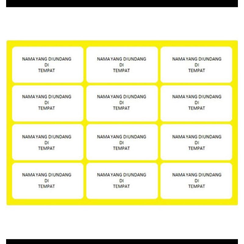 Jual cetak label nama undangan 103 | Shopee Indonesia