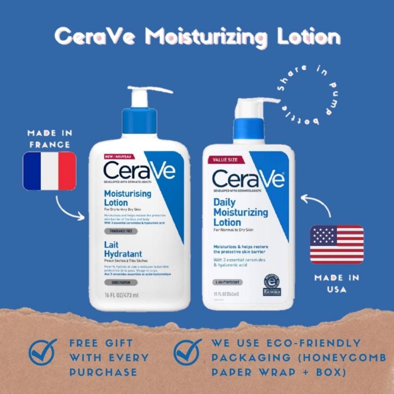 Jual Share in Jar CERAVE Daily Moisturizing Lotion for Normal to Dry ...