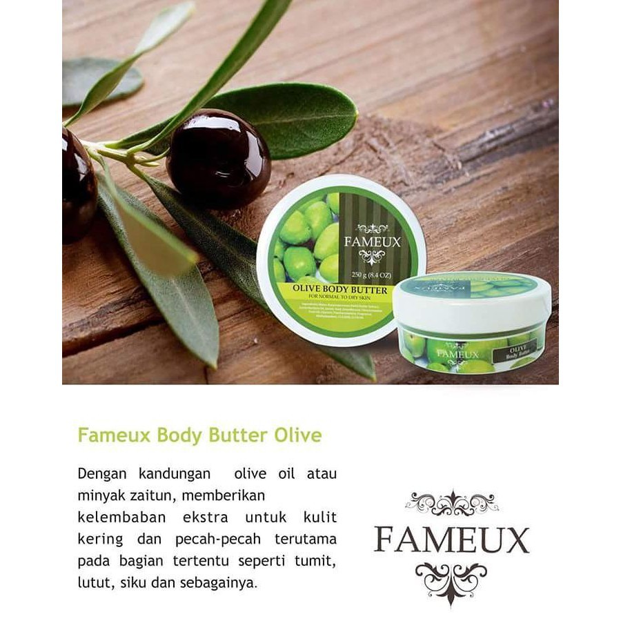 Jual FAMEUX BODY BUTTER OLIVE 250GR | Shopee Indonesia