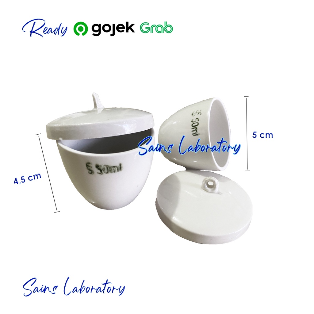Jual Cawan Krusibel Porselen Kursibel Crucible Cup Crucible Porcelain ...