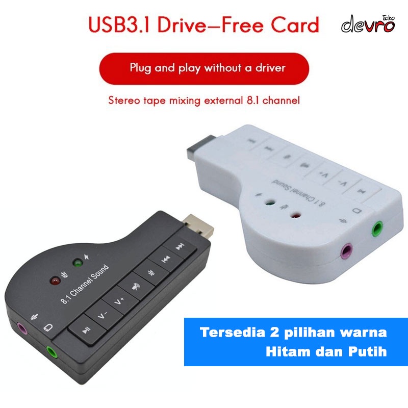 Jual Sound Card USB Model Piano Audio Spiker Speaker - Soundcard PC ...