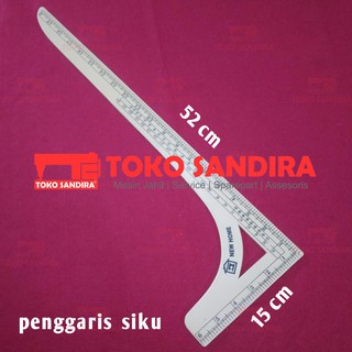 Jual paket penggaris pola jahit/penggaris siku/penggaris lengkung ...