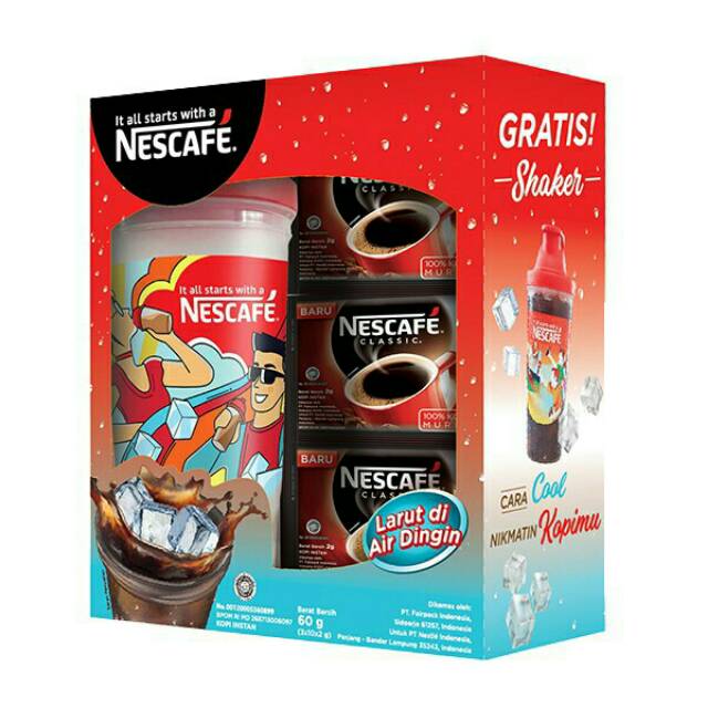 Jual NESCAFE CLASSIC LIMITED EDITION FREE SHAKER (3 X 10 X 2 GRAM ...