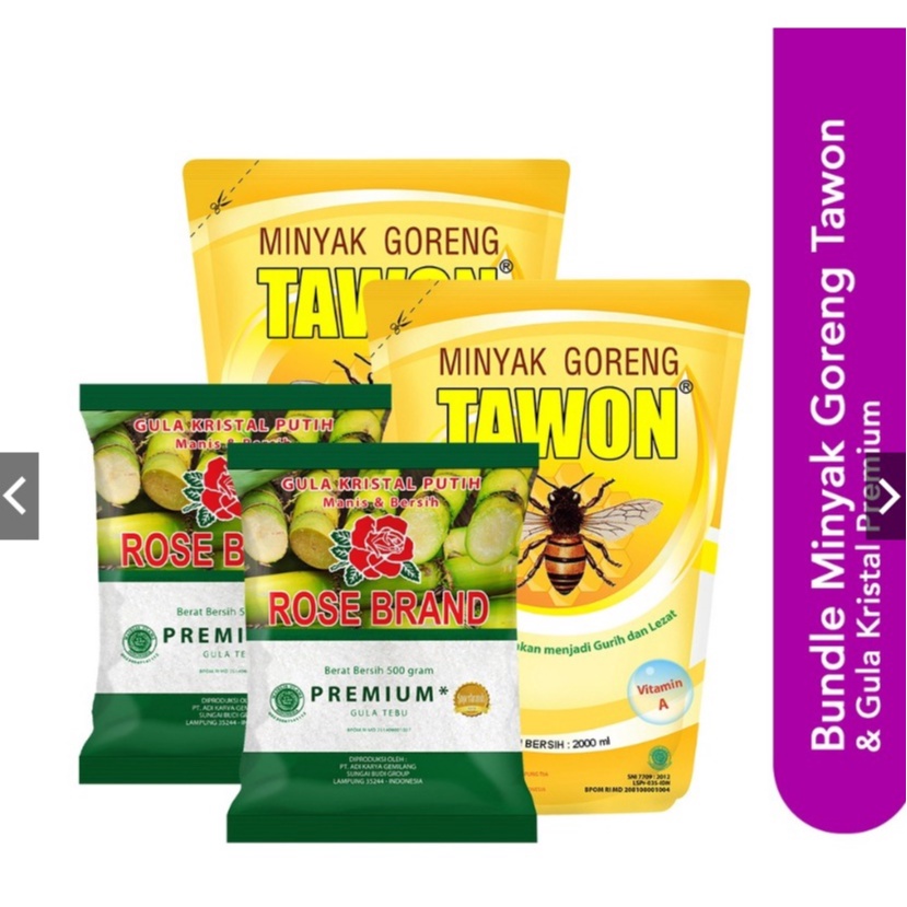 Jual Paket Minyak Goreng Tawon & Gula Pasir Rose brand premium | Shopee ...