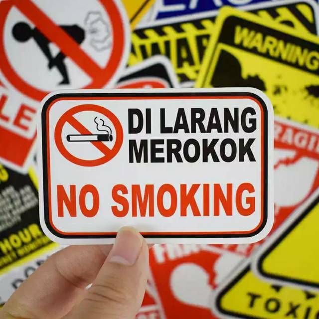 Jual stiker Warning Sign 50pcs | Shopee Indonesia