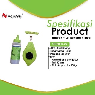 Jual NANKAI Chalk Line 30 M sipat sipatan tinta Marking Benang Kapur ...