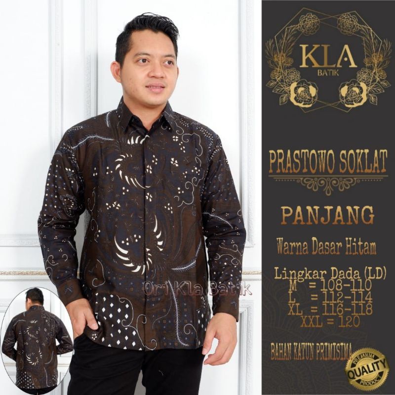 Jual BATIK PRASTOWO GELAP BATIK PRIA LENGAN PANJANG FULL FURING BATIK ...