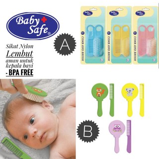 Jual Babysafe Set Sikat Sisir Rambut Anak Bayi Baby Safe Brush n Comb ...