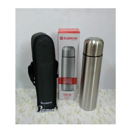 Jual Termos Stenlis Subron 1Liter - Thermo Stainless Travel Bottle 1000 ...