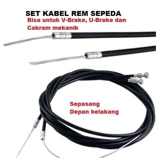 Jual KABEL REM Sepeda Sepasang Kabel Rem Sepeda Depan Belakang V-Brake ...