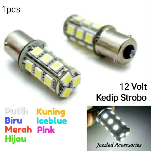 Jual Lampu Led Bayonet Kaki 1 Kedip Strobo 12 Volt lampu mundur Sein ...