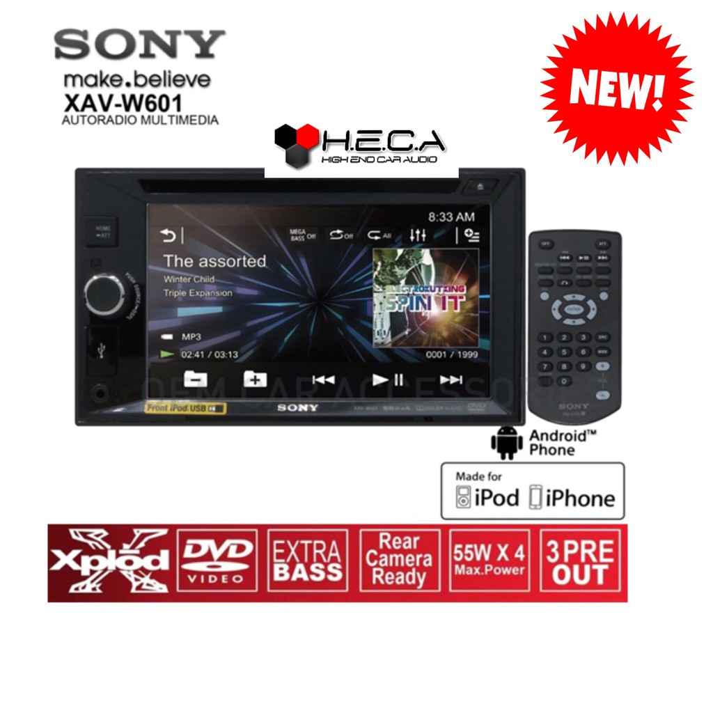 Jual Sony XAV-W601 Head Unit XAV W601 Tape Mobil Double Din XAVW601 ...
