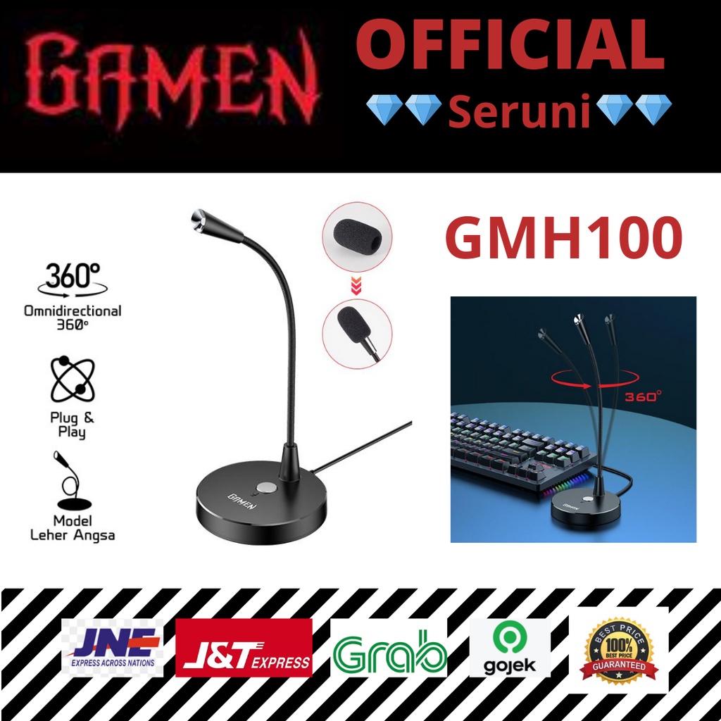 Jual (SERUNI) GAMEN GMH100 MICROPHONE GAMING RGB PLUG AND PLAY 3.5MM ... Jual (SERUNI) GAMEN GMH100 MICROPHONE GAMING RGB PLUG AND PLAY 3.5MM ...
