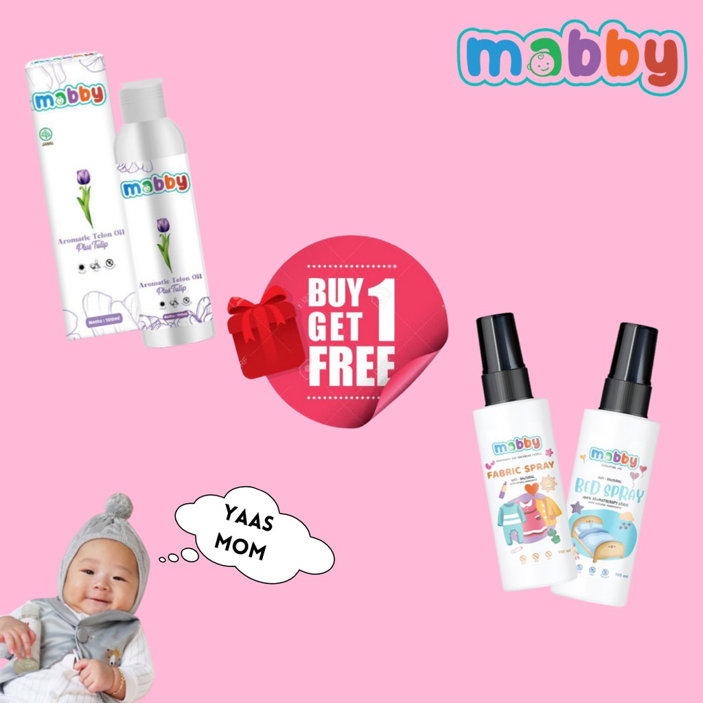 Jual Mabby Aromatic Telon Oil Plus Tulip Free Bes Spray / Fabric Spray ...