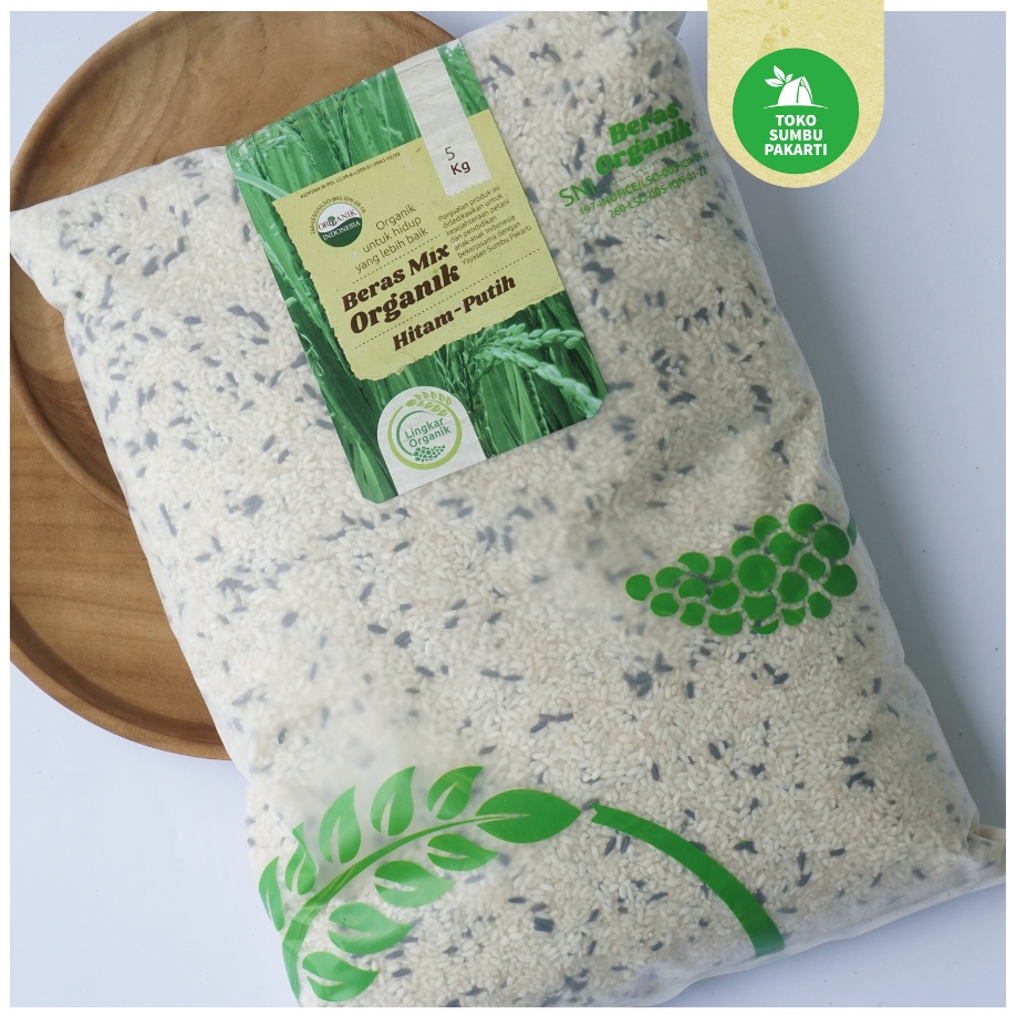 Jual Beras Mix Hitam-Putih - Lingkar Organik 5Kg | Shopee Indonesia