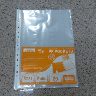 Jual PP Pocket Bindex Folio (20 Lembar) / Sheet Protector F4 ...