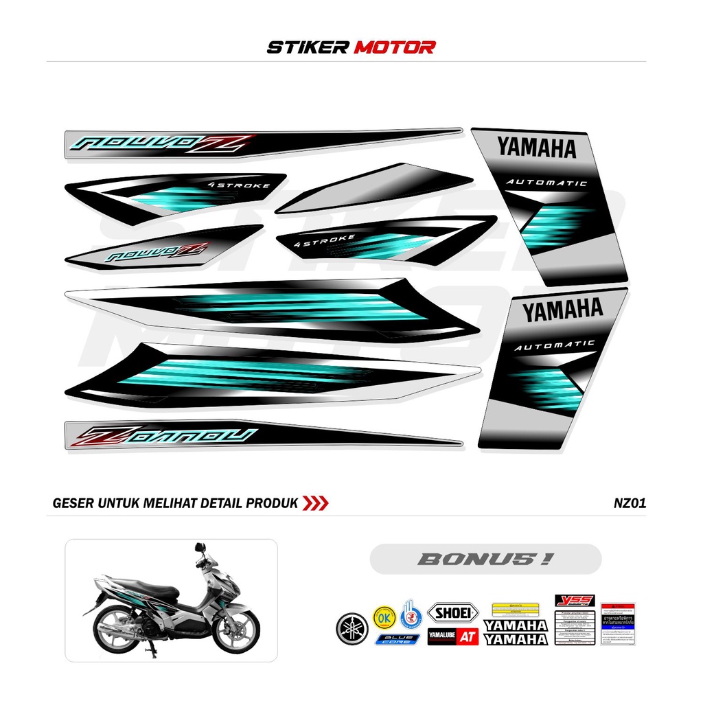 Jual STRIPING MOTOR NOUVO Z NZ01 2005 MOTIF ORI VARIASI BANYAK WARNA ...
