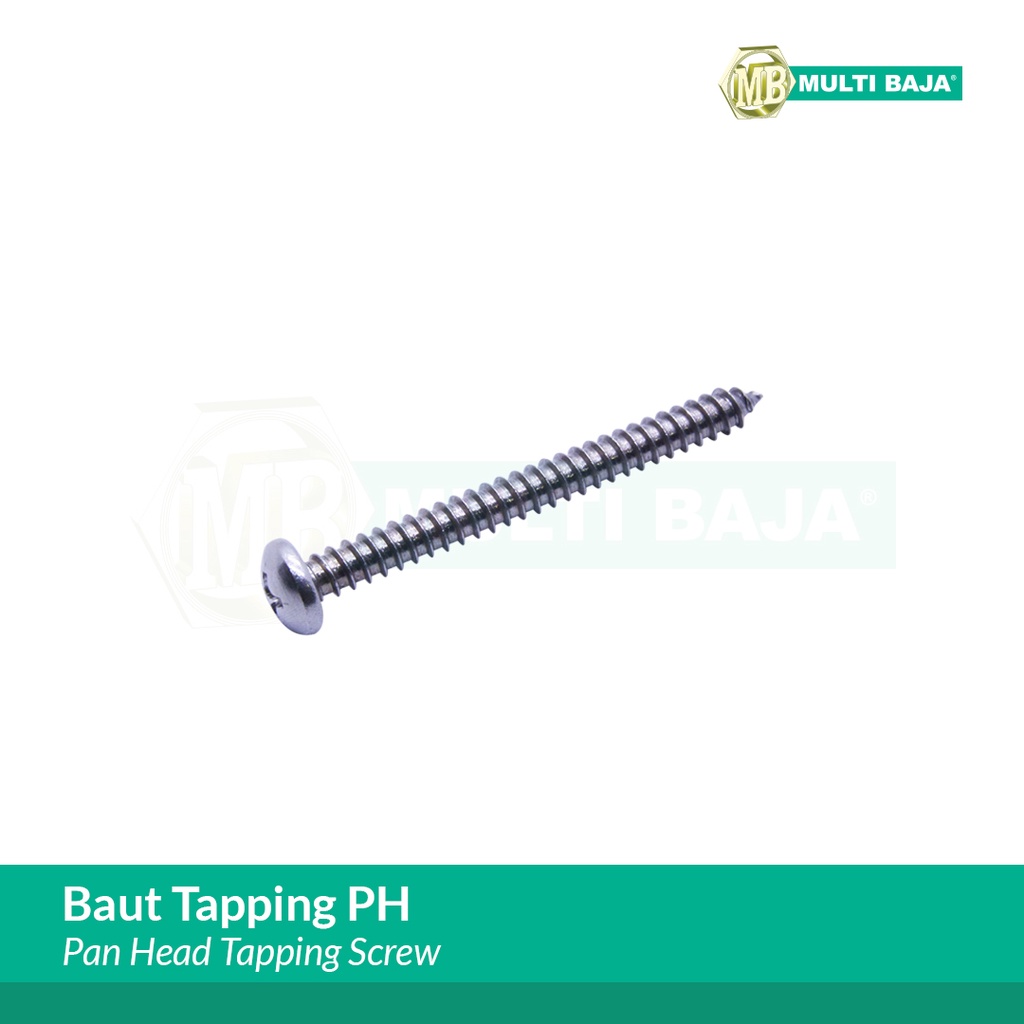 Jual Sekrup PH Tapping Screw Stainless Steel 304 #8 (M4) x 12 (1/2 ...