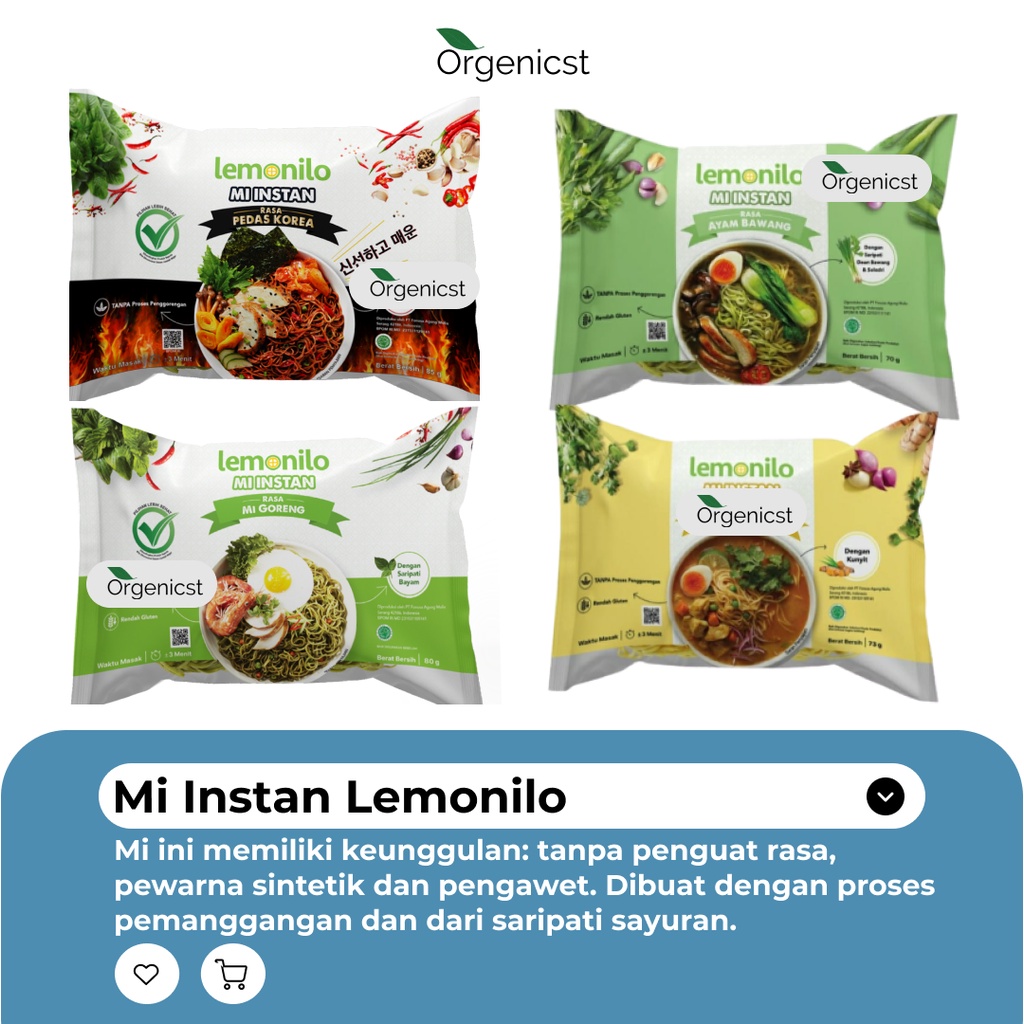 Jual Lemonilo mie instant / mi instan goreng pedas korea healthy food ...
