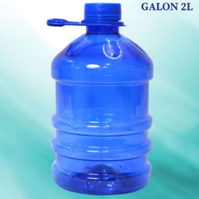 Jual Galon PET mini isi 2 Liter, dilengkapi dengan tutup ulir dan ...
