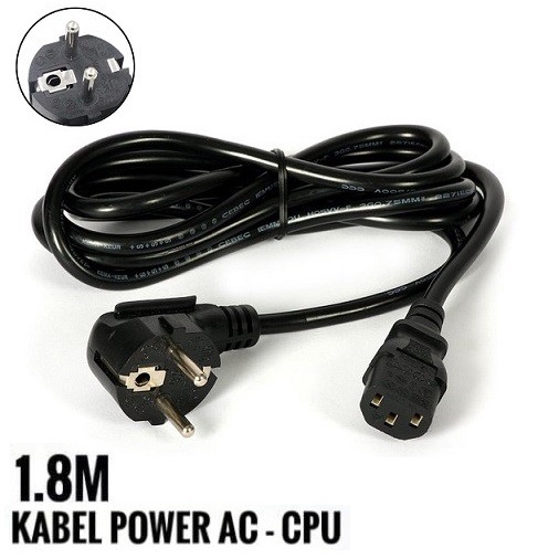 Jual Kabel AC Komputer Arde @1,8Meter Super Cable Power listrik ...