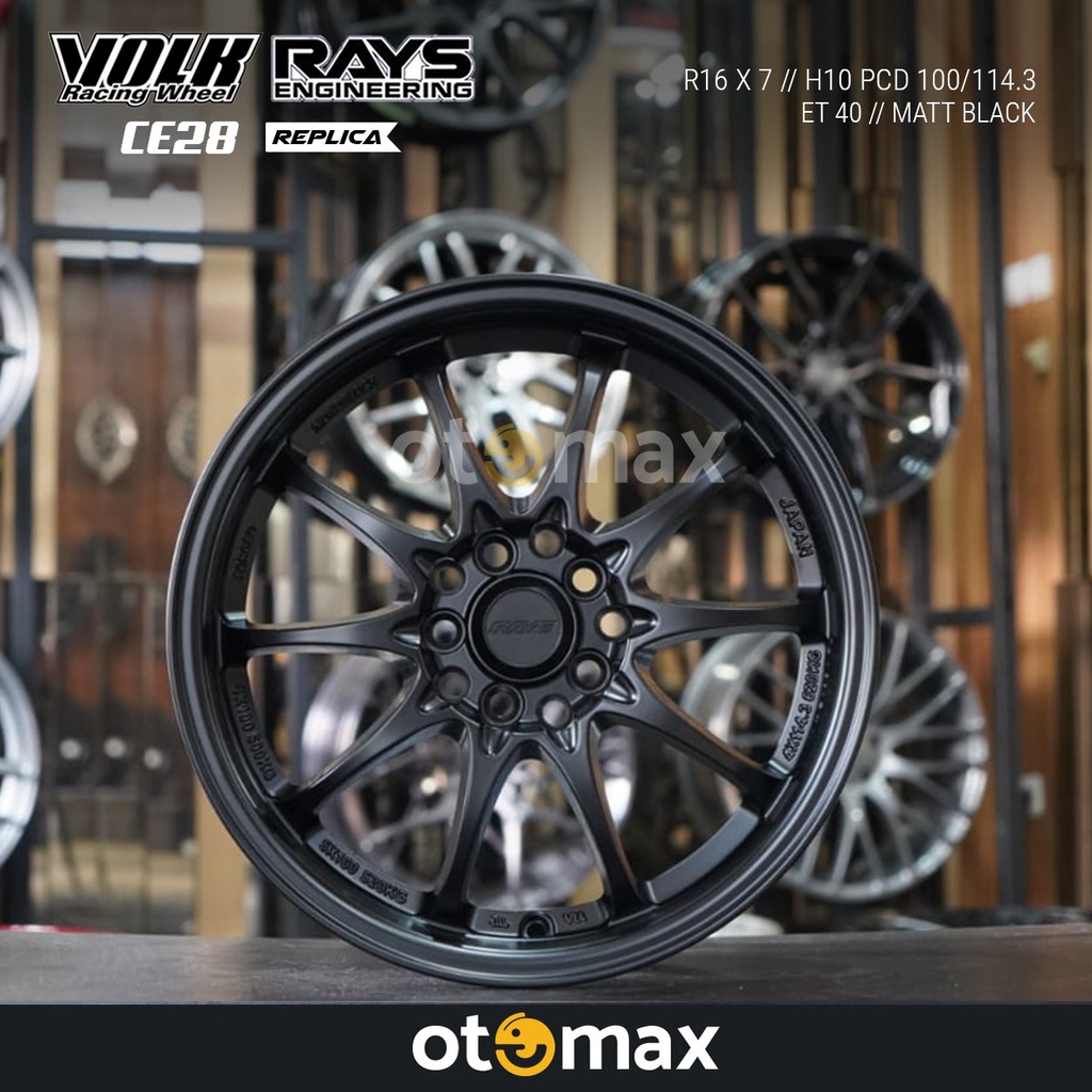 Jual Velg Mobil Volk Rays CE28 Ring 16 H10 Matte Black Indonesia|Shopee Indonesia