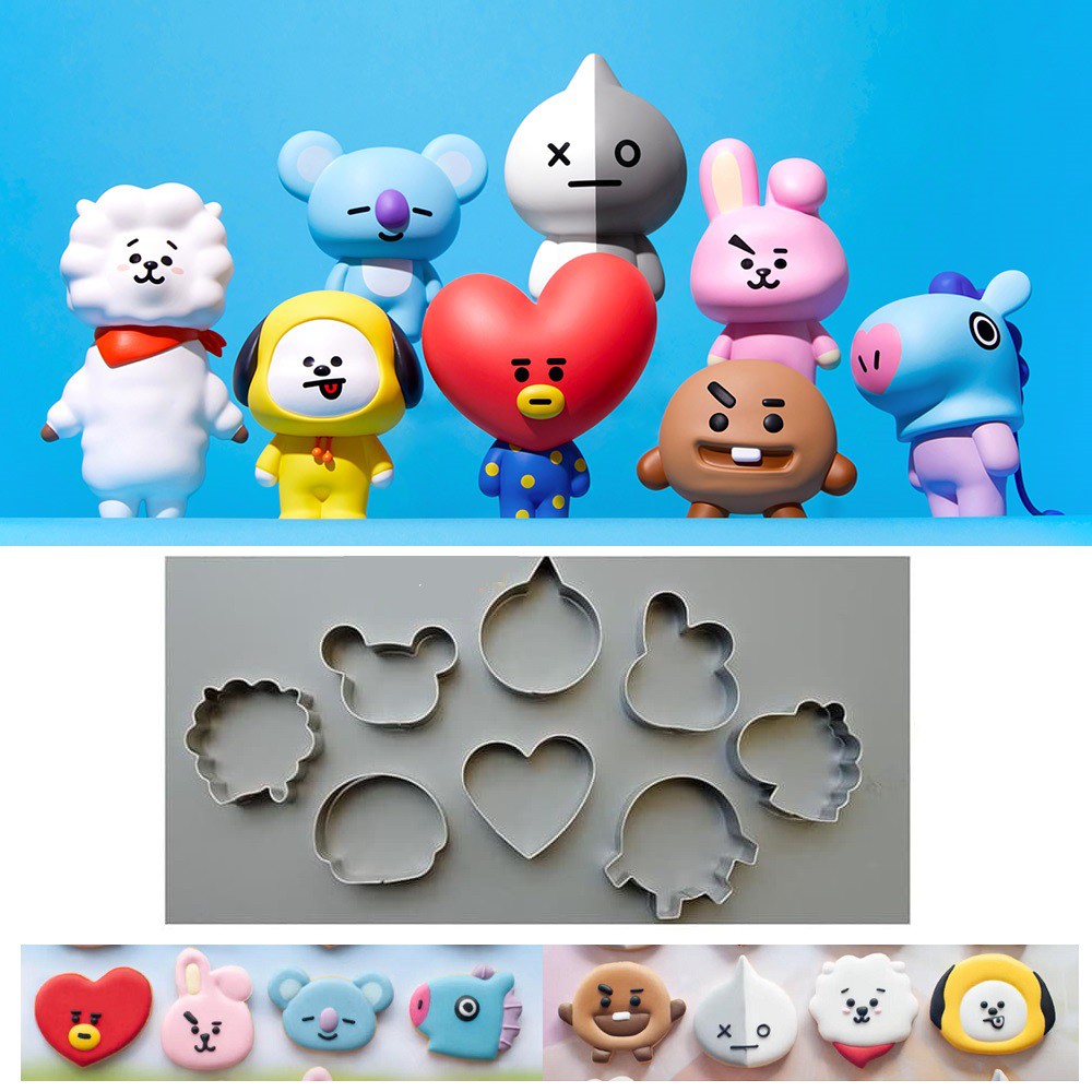 Jual Cetakan Kue Roti Kering Biskuit Biscuit Cutter Cookie Cookies BT21 ...