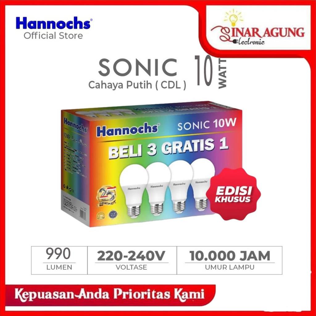 Jual HANNOCHS LAMPU LED SONIC 6W / 10W / 13W 10.000 JAM - 100% ORI ...
