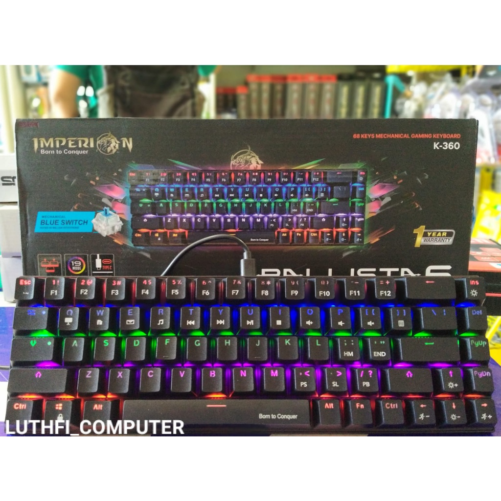Jual Imperion Ballista 6 TKL K-360 Mechanical Gaming Keyboard 68 Keys ...
