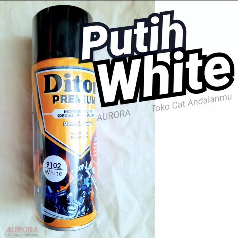 Jual Pilok Diton Premium White 9102 Cat Pilox Putih Mengkilap 400ml / Pylox Gloss Tahan Bensin ...