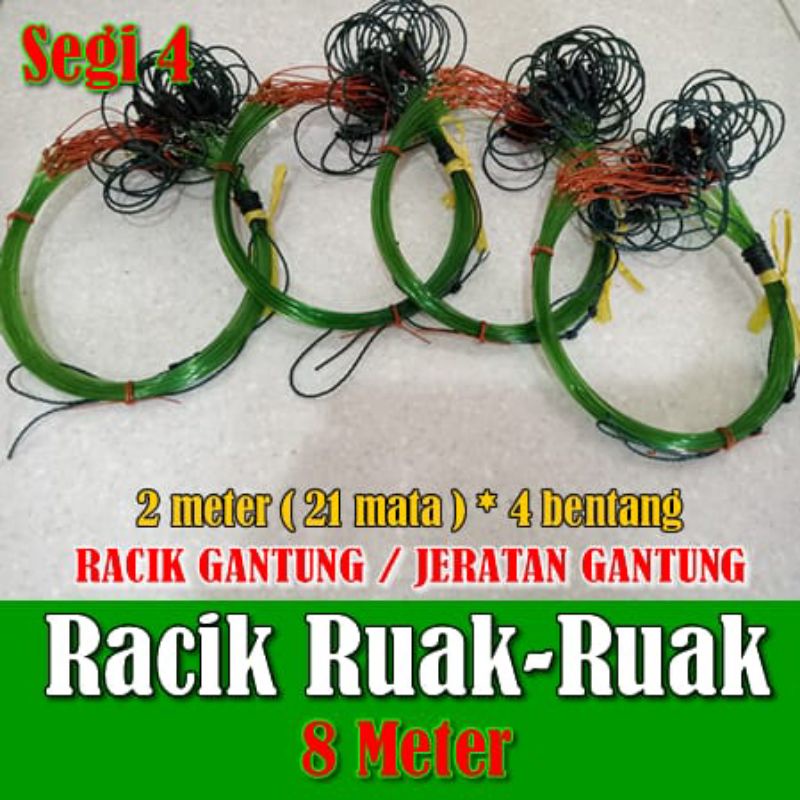 Jual RACIK GANTUNG RUAK RUAK 4 SET PANJANG TOTAL 8 METER / JARING ...