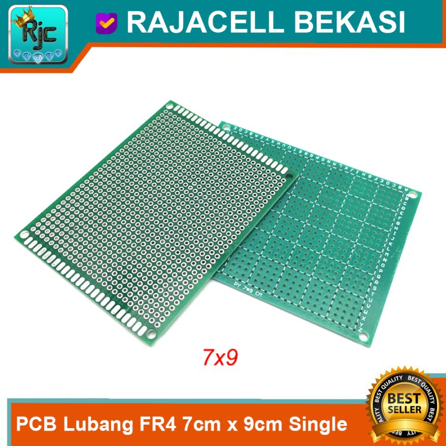 Jual PCB Lubang Prototype PCB bolong 7x9 cm FR4 Fiber Single Layer ...