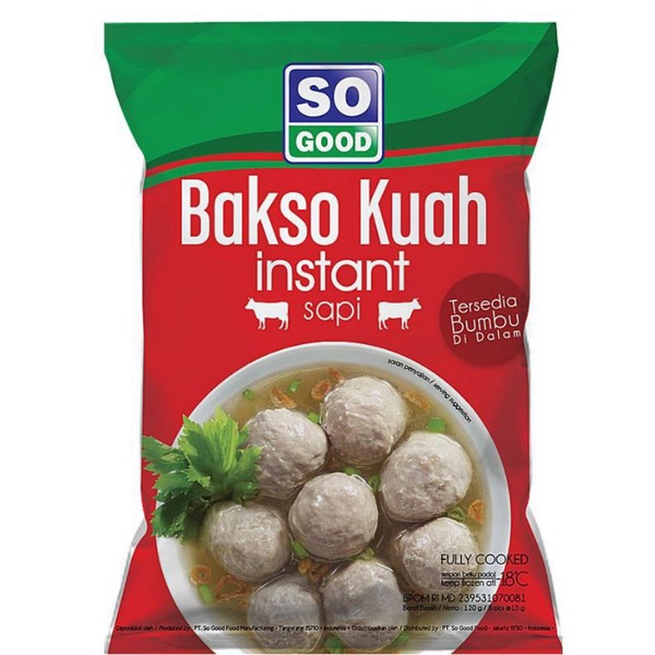 Jual SO GOOD Bakso Kuah Instant Sapi 120 g | Shopee Indonesia