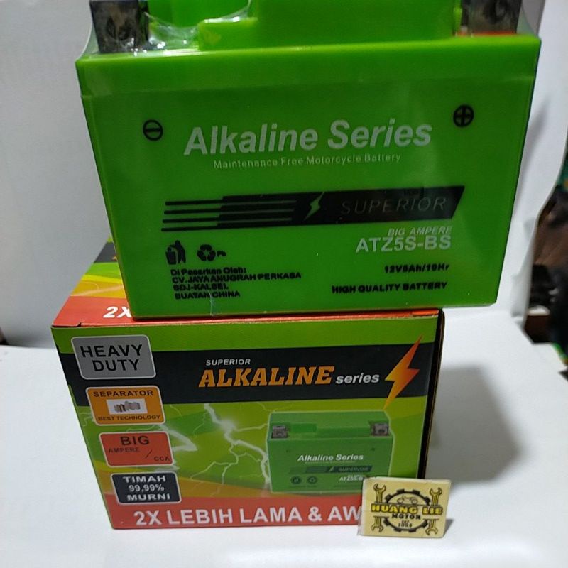 Jual aki kering motor beat/karisma/vario alkaline atz5s | Shopee Indonesia