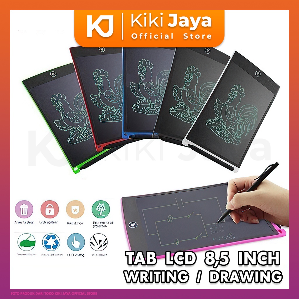 Jual [KIKI] LCD Drawing Writing Tablet Board - 8.5 Inch - Papan Tulis ...