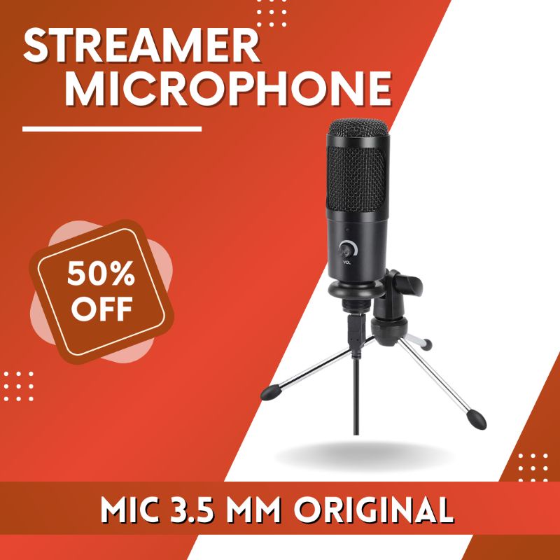 Jual Mic microphone kondenser streamer 3.5 mm & Mic usb / mikrofon ...