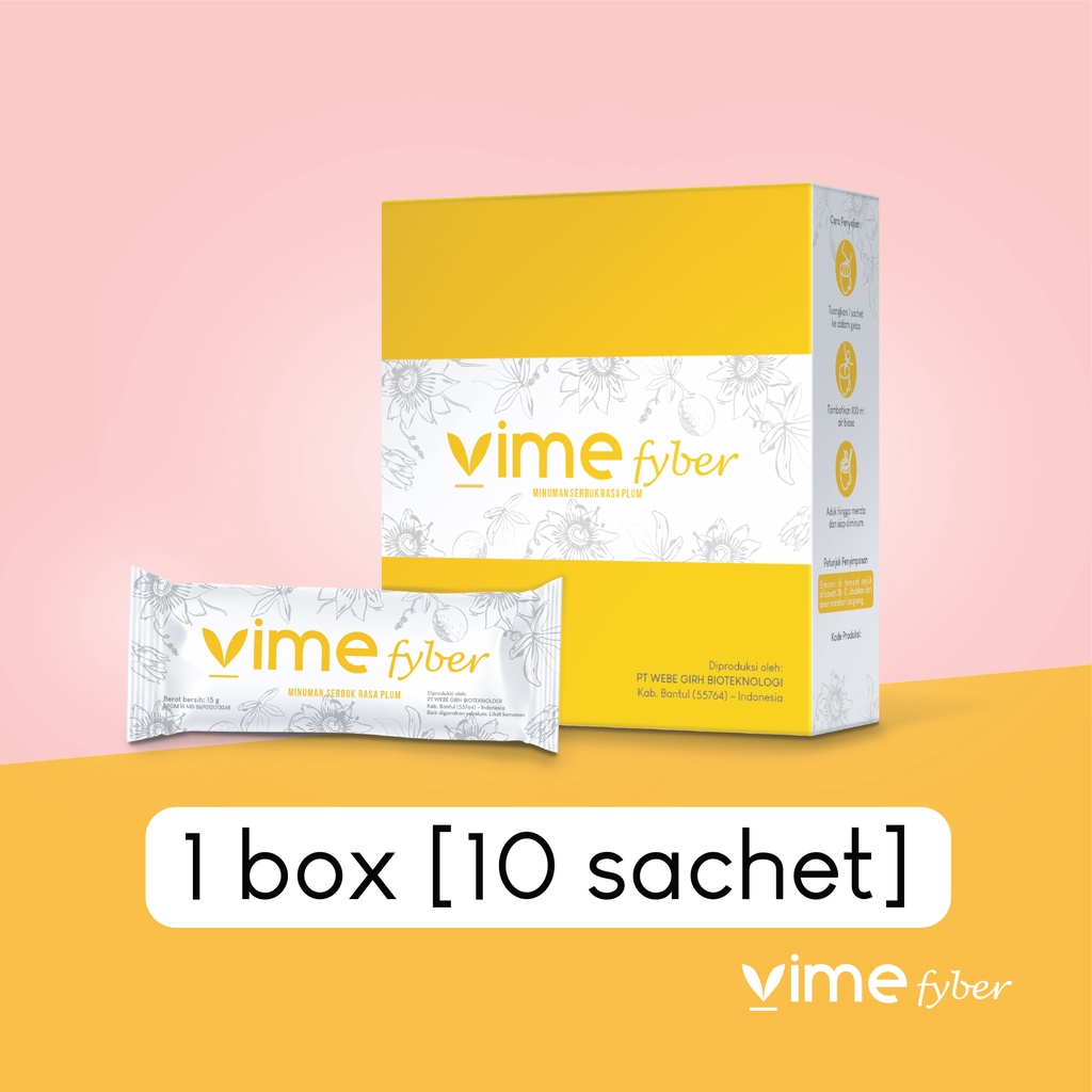 Jual VIME fyber - Minuman Tinggi Serat | High-Fiber | Rasa Plum | 1 Box ...